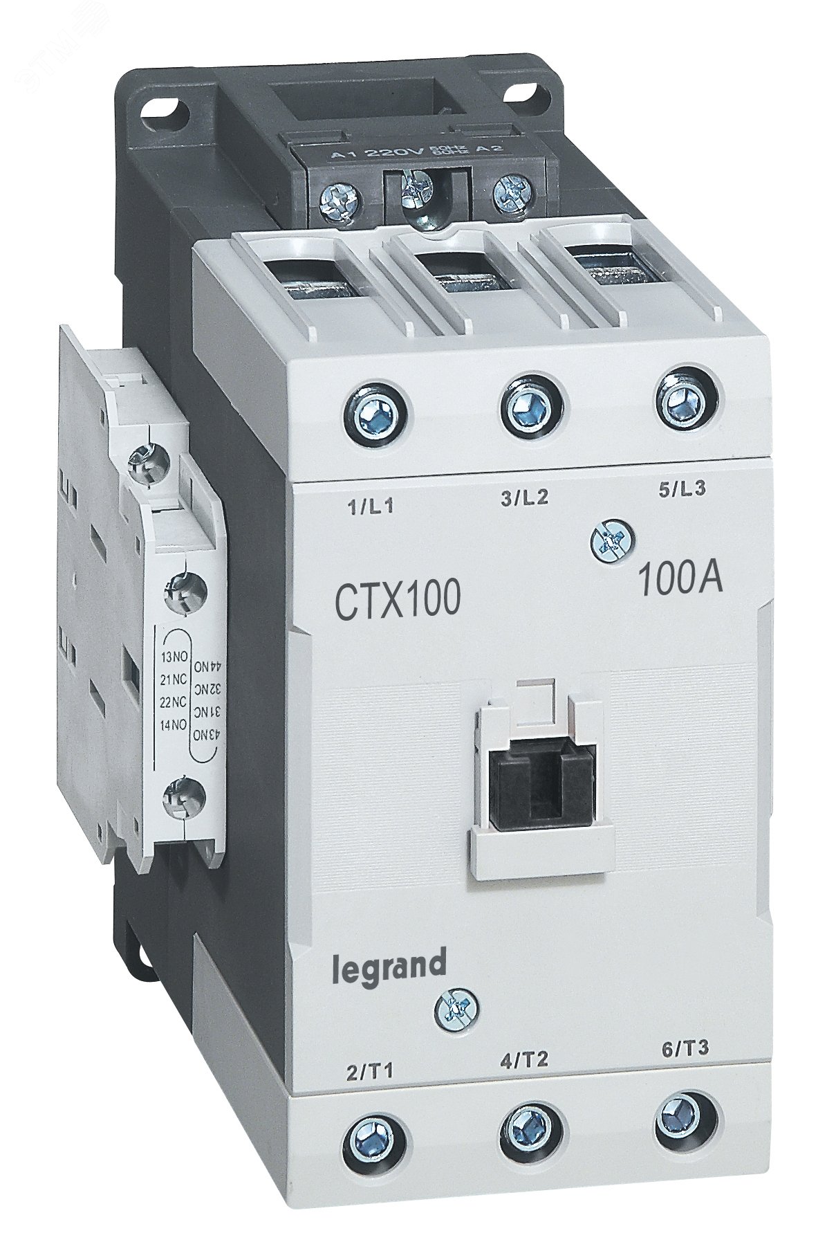 Контактор CTX3 100 3P 100A (AC-3) 2но2нз ~415В артикул 416239 Legrand ...
