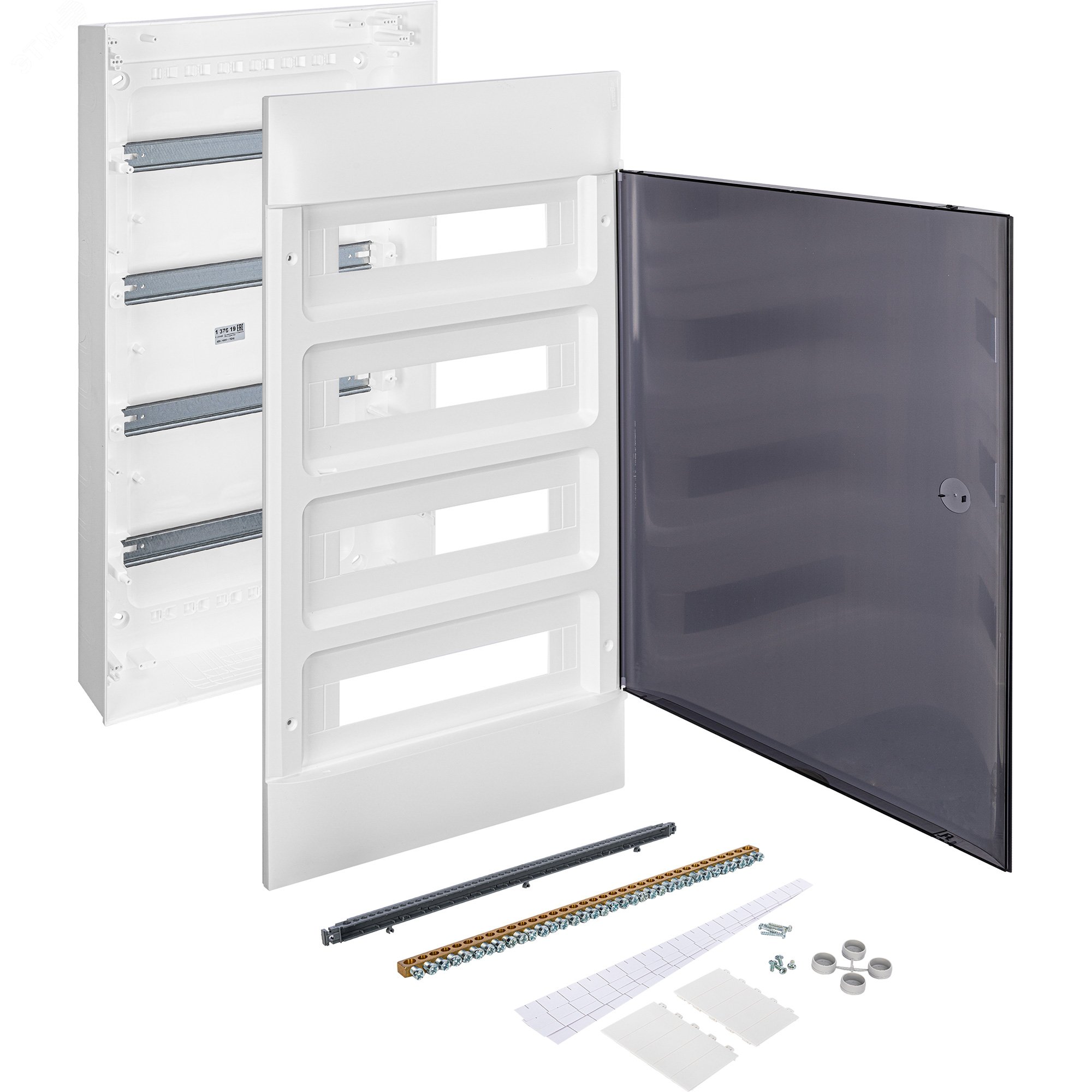 Practibox S Пластиковый щиток Навесной (ЩРн-П) 4X18 Дымчатая дверь ...