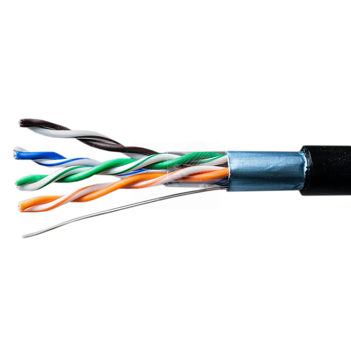 Витая пара F/UTP Cat 5e 4х2хAWG24 Premium OUT Cu (FTP Cat 5e 4x2x0.51 ...