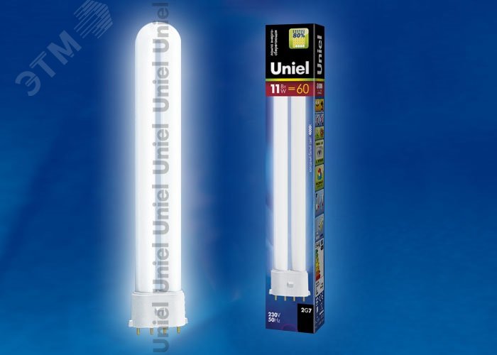 Лампа энергосберегающая PL 11 Вт цоколь 2G7 Картонная упаковка ESL-PL ...