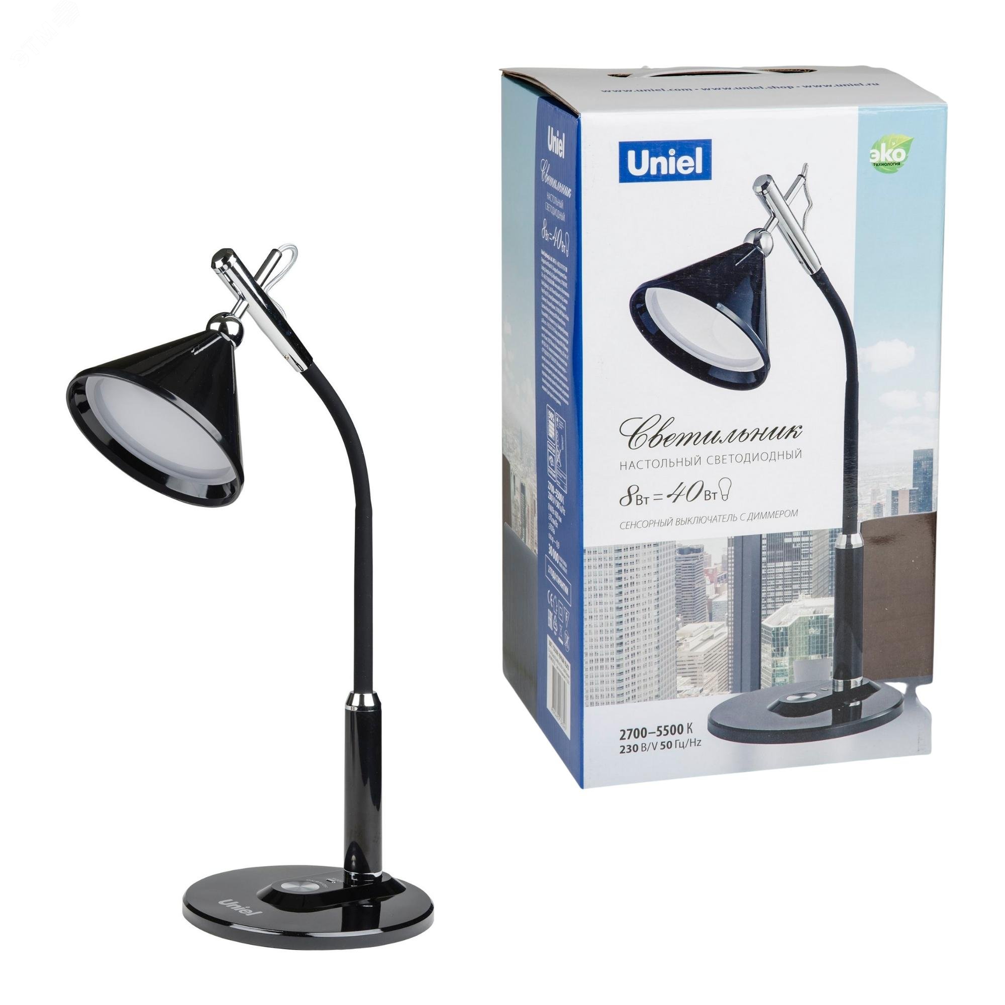 Светильник настольный 8W Сенсорный выключатель TLD-569 Black/LED/400Lm ...