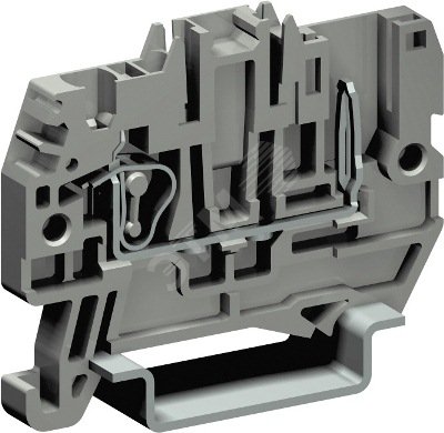 Клемма пружинная проходная штыревой контакт серая 2.5кв.мм DKC купить цена