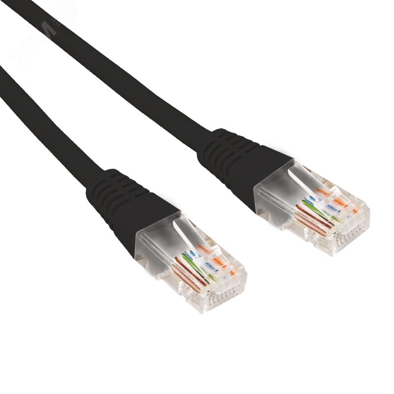 Патч-корд U/UTP CAT 6, RJ45-RJ45, 26AWG, LSZH, черный, 2м, артикул 02-0292-2 REXANT - купить в ...