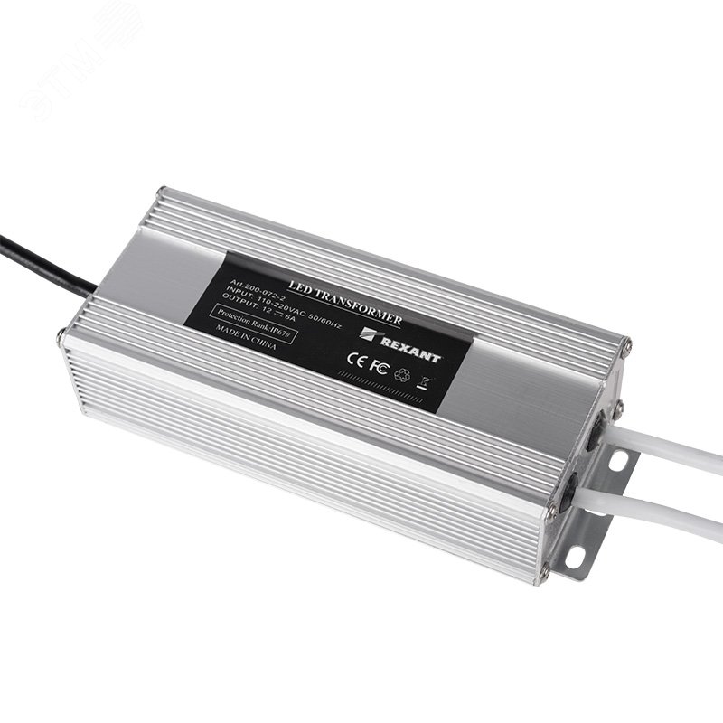 Источник питания 110-220 V AC/12 V DC 6 А 72 W с проводами влагозащищенный (IP67) артикул 200 ...