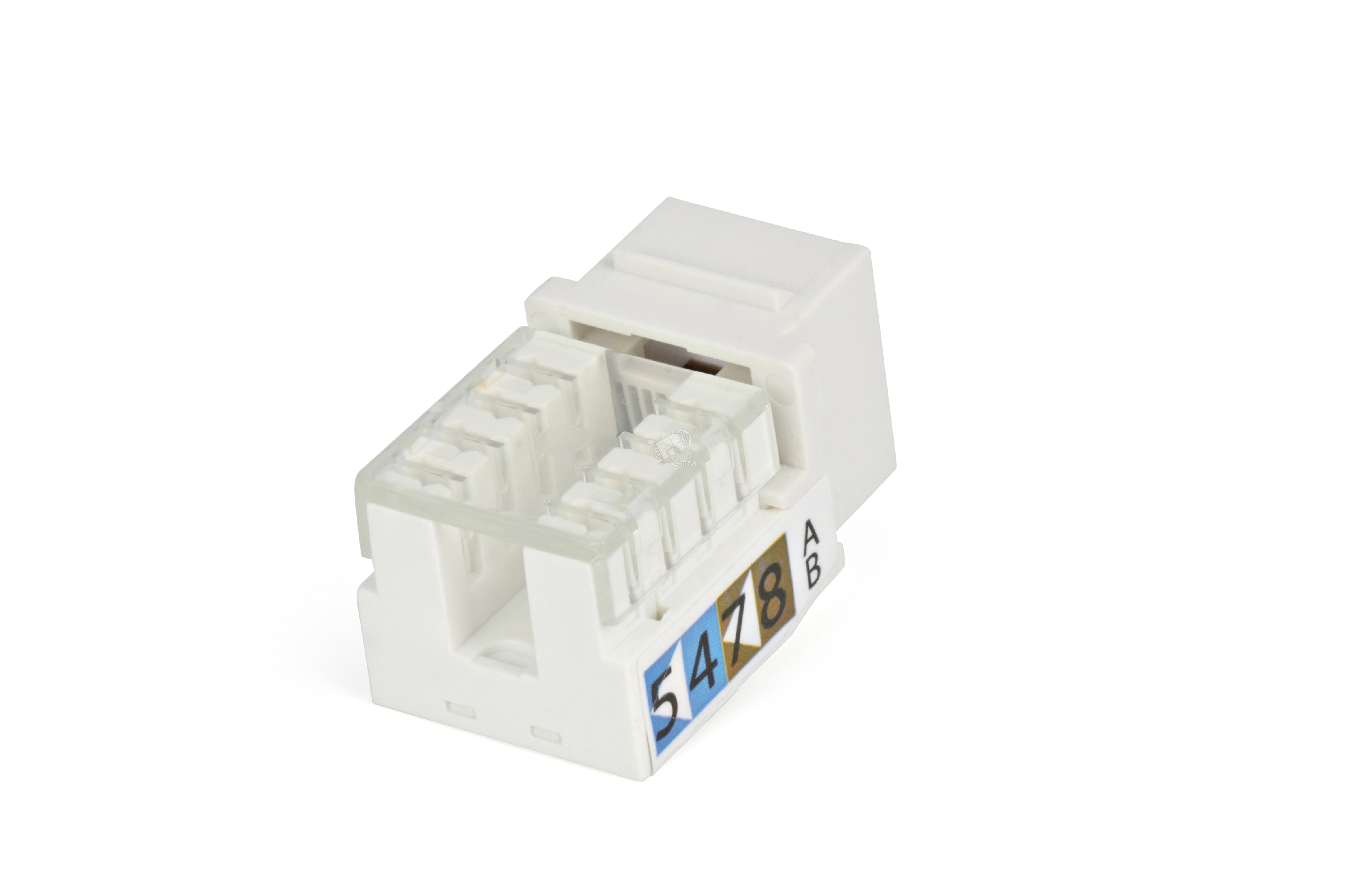 Вставка KJ2-8P8C-C6-90-WH RJ-45(8P8C) категория 6 Dual IDC белая ...