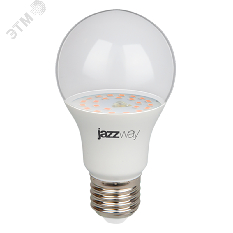 Лампа светодиодная LED 15Вт A60 Е27 прозрачная ( для растений) артикул ...