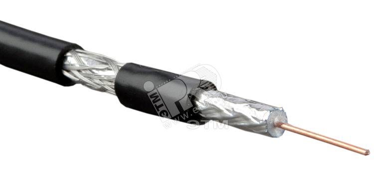 Кабель коаксиальный RG-59 micro миниатюрный 75 Ом 7x0.16 CU 16х3/0.12 ...