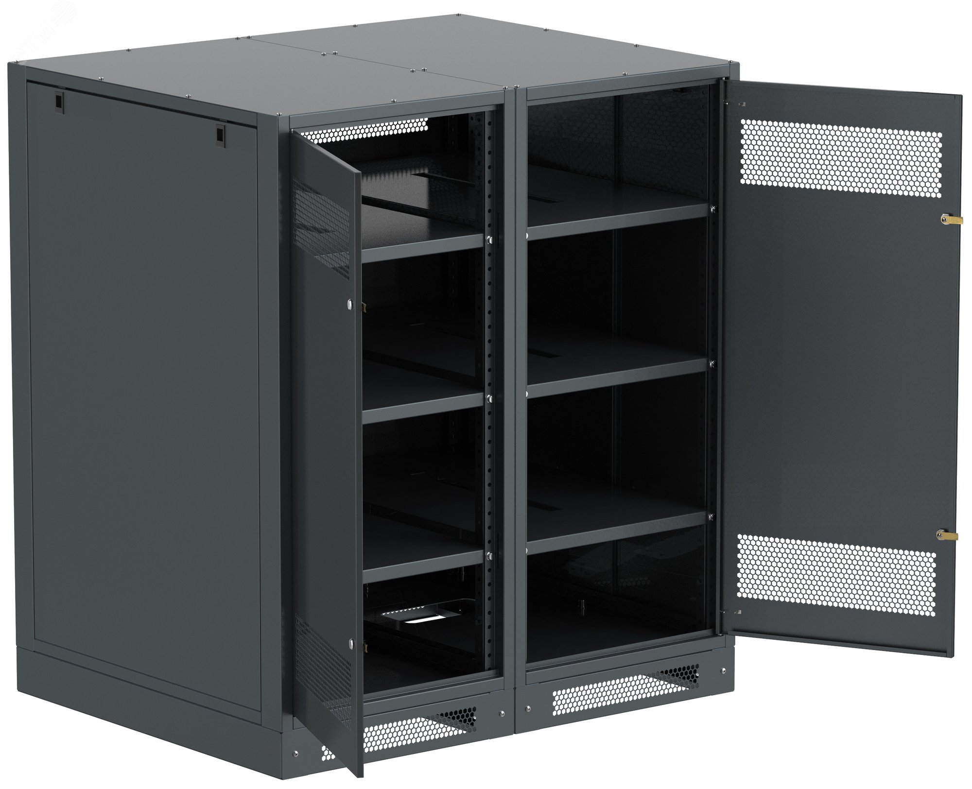 Шкаф LINEA B (пустой) 1450х1200х950мм двустворчатая металлическая дверь ...