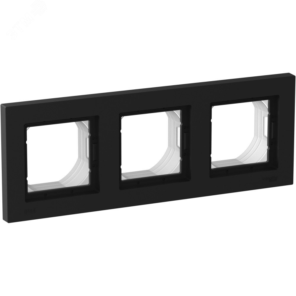 ATLASDESIGN AQUA Рамка 3-постовая, IP44, КАРБОН артикул ATN441003 ...