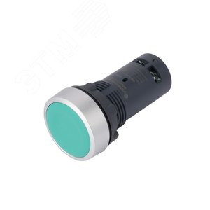 Кнопка SB7 моноблочная 22мм зеленая с возвратом, металл, 1НО, IP65 ...