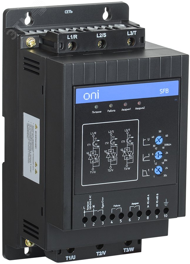 Устройство плавного пуска SFB 3Ф 380В 7,5кВт 15A Uупр 110-220В Modbus ...