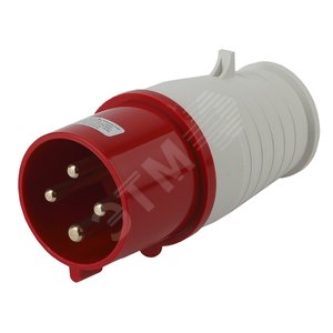 Вилка переносная 025 3Р+РЕ+N 32А 380В IP44 (10/60/1440) V-32-3P-PE-N ...
