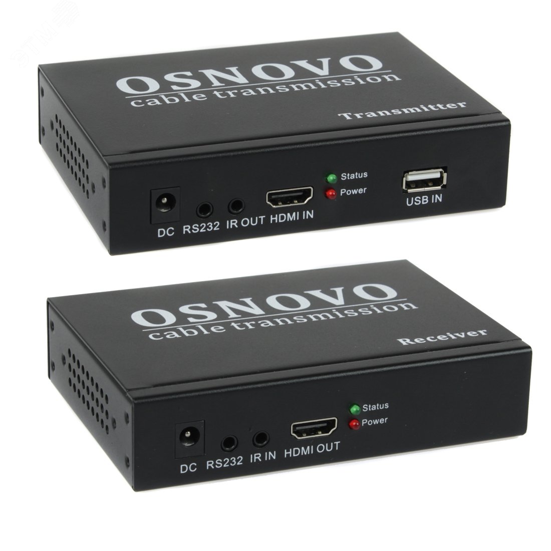 Комплект (передатчик+приёмник) HDMI/USB, 2хHDMI, 3хUSB, 2хRJ45, до 200 ...
