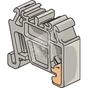 Фиксатор торцевой BADRL для рейки DIN2 артикул ENT1SNA199420R2100 TE ...