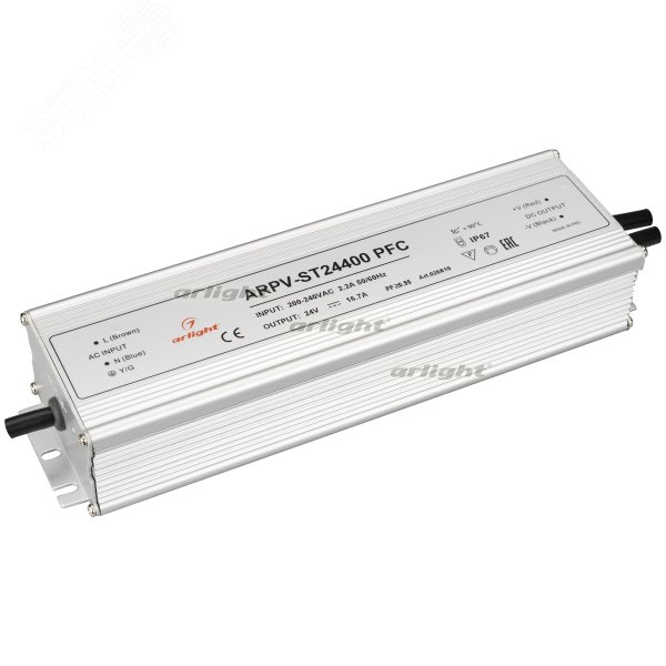 Блок питания ARPV-ST24400 PFC (24V, 16.7A, 400W) (ARL, IP67 Металл, 5 лет) артикул 026810 ...