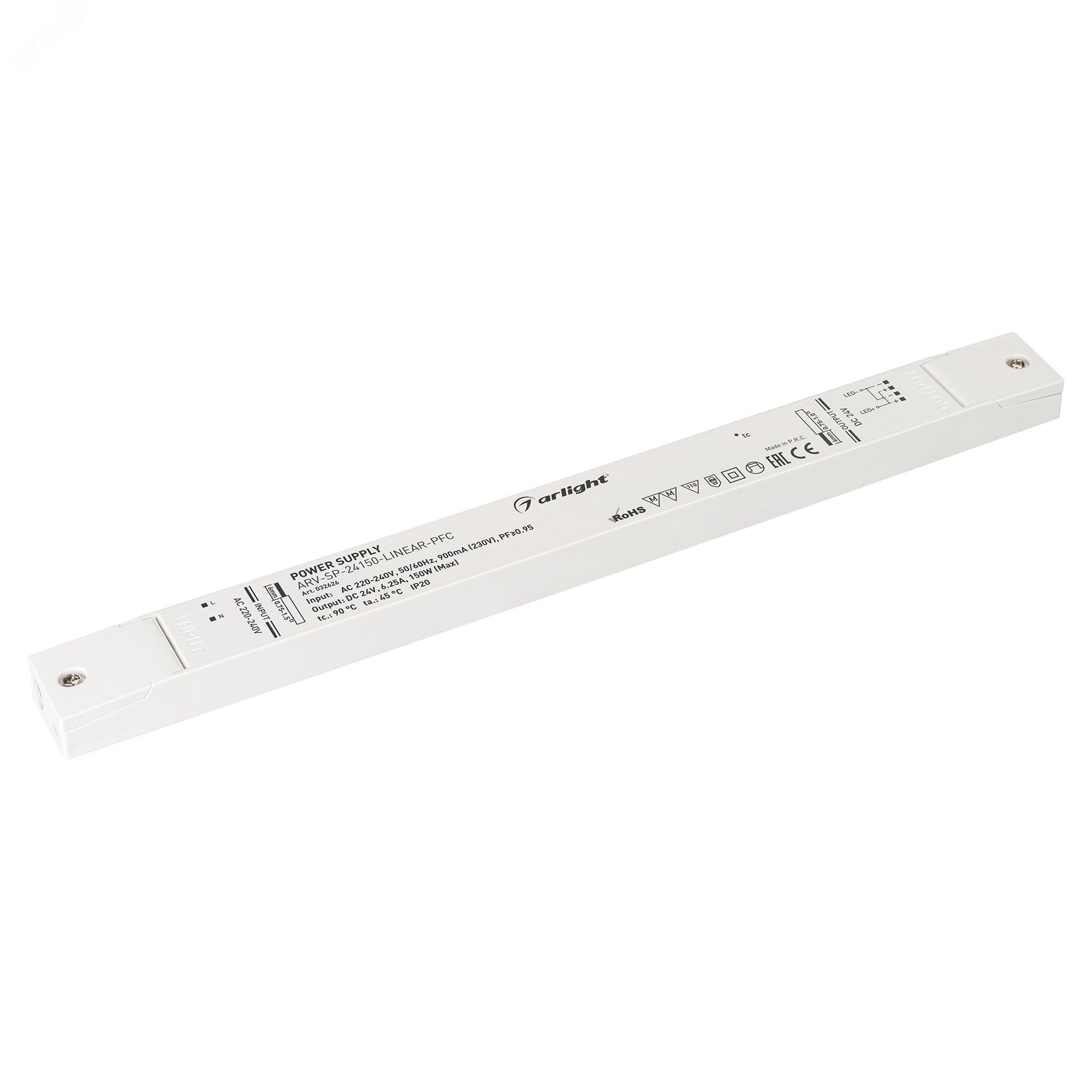 Блок питания ARV-SP-24150-LINEAR-PFC (24V, 6.25A, 150W) артикул 032626 Arlight - купить в Москве ...