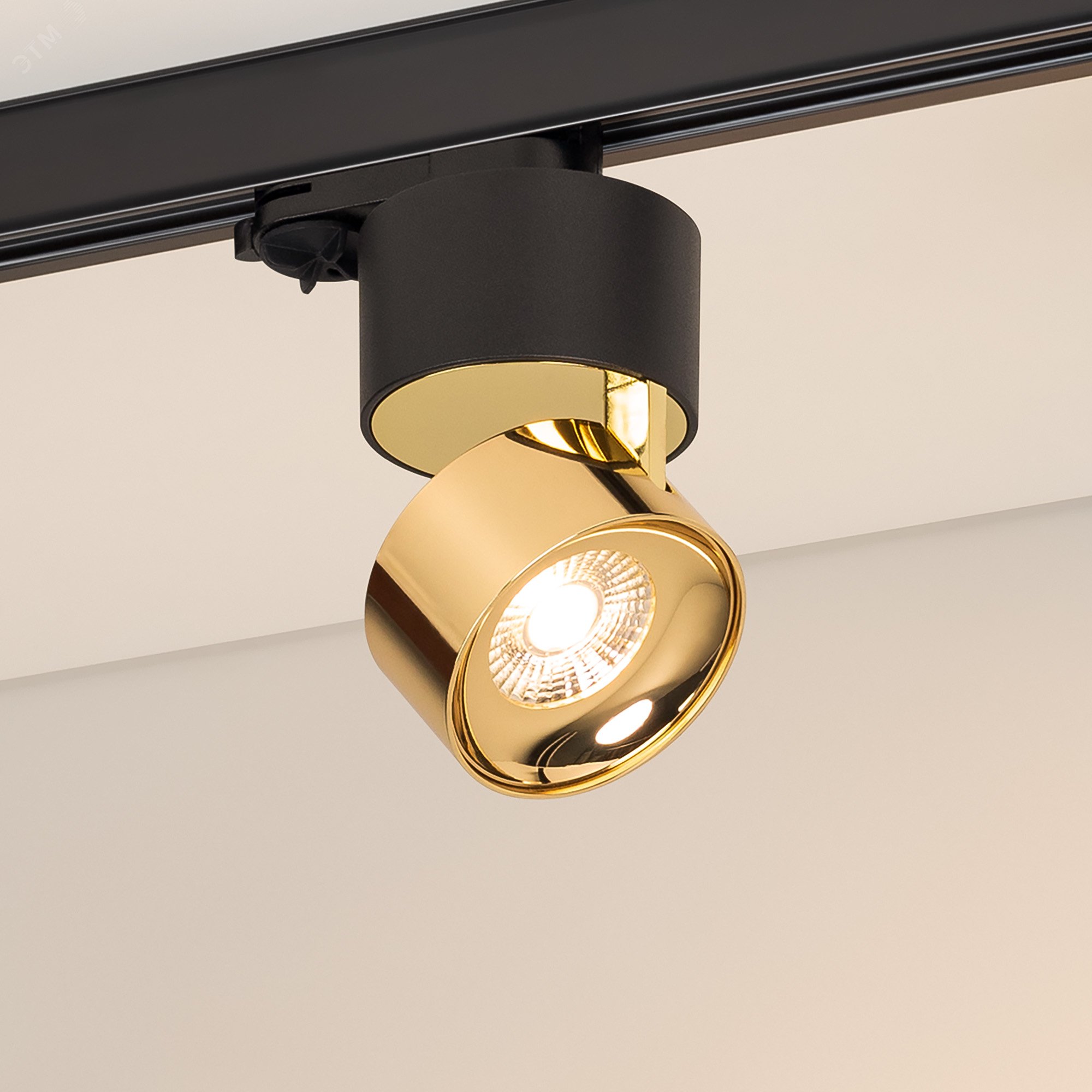 Светильник светодиодный трековый SP-PLURIO-TRACK-4TR-R77-9W Warm3000 (BK-BRS, 36 deg, 230V) (ARL ...