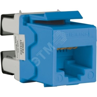 Модуль RJ45 Keystone категория 5е UTP Синий артикул DCEKYSTUBL ...