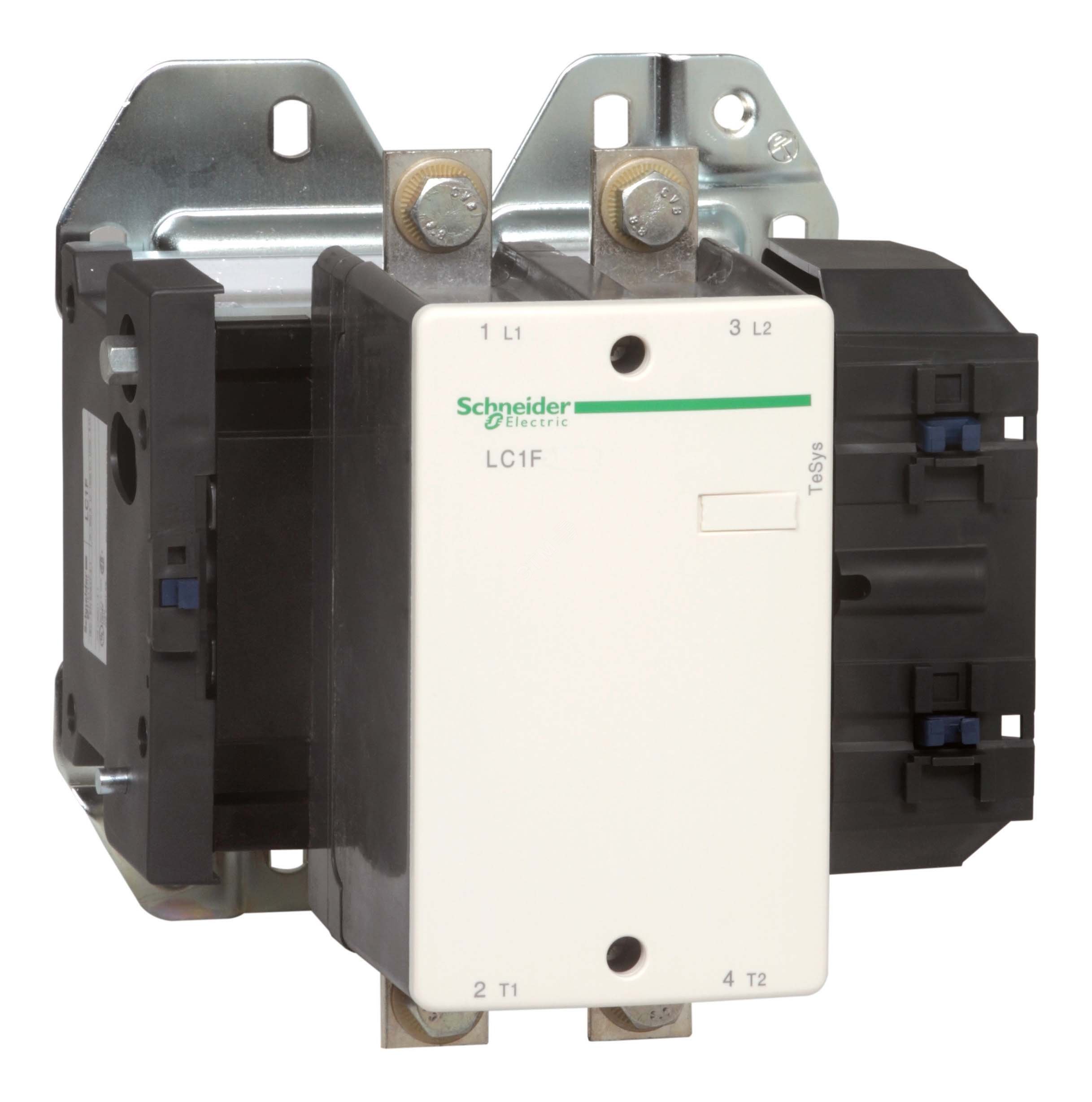 Контактор F 2Р(2НО) AC1 500А 110V DС артикул LC1F4002FD Schneider ...