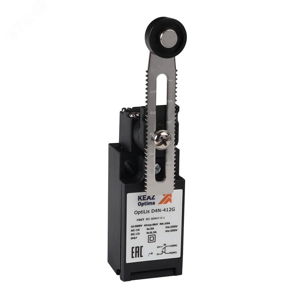 Выключатель концевой OptiLiS D4N-412G рычаг регулируемый с роликом ...