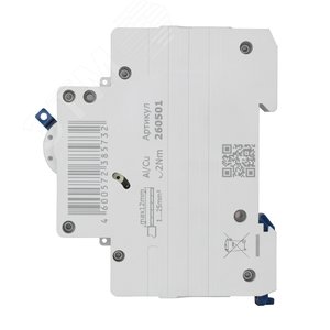 Выключатель автоматический однополюсный 10А C 6кА AC OptiDin BM63-1C10-УХЛ3 артикул 260501 КЭАЗ ...