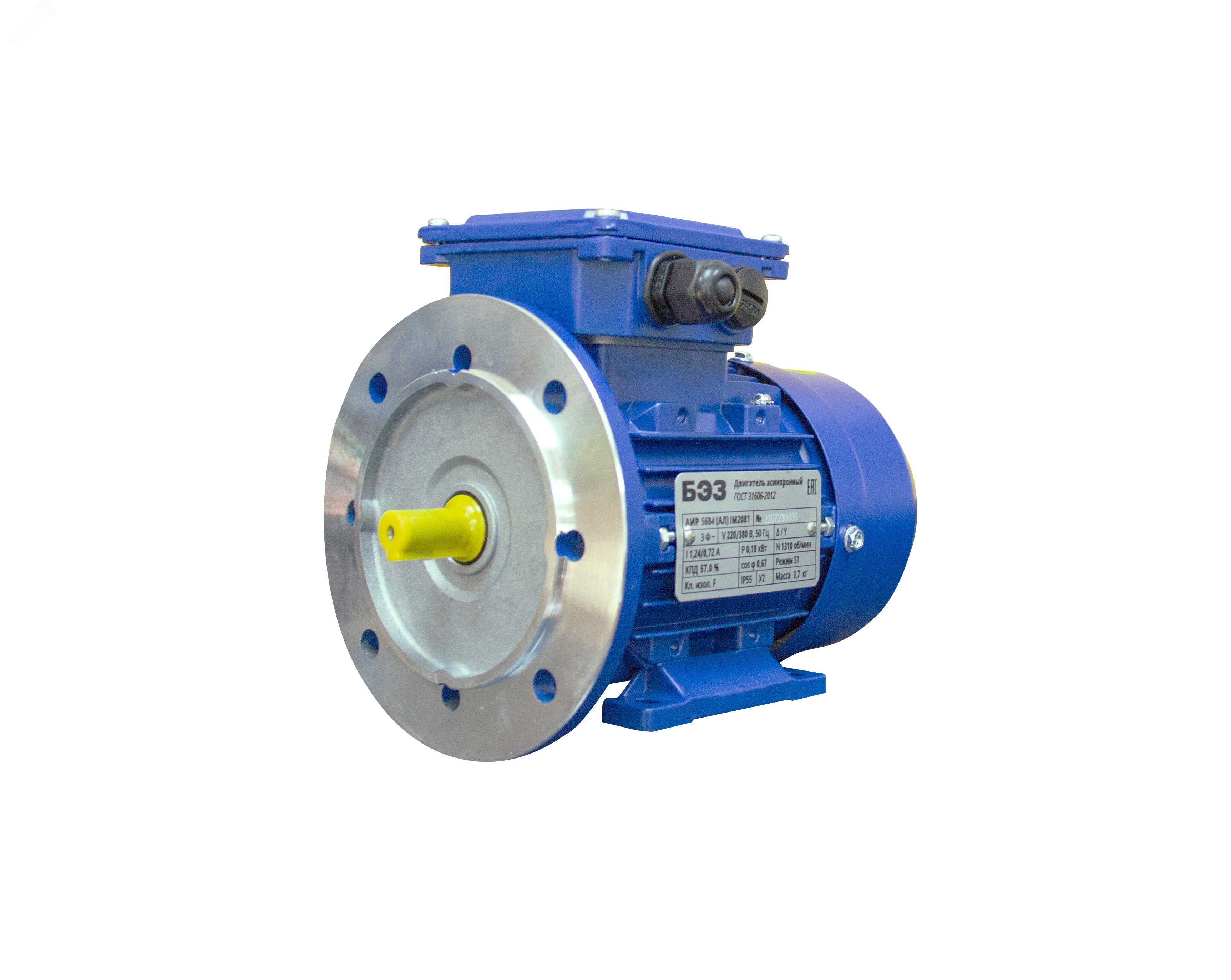 Электродвигатель трехфазный БЭЗ АИР 80A4 (Ал) IM2081 (1,1 кВт/1500 об ...