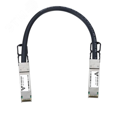 Кабель 100 Gigabit Ethernet QSFP28 1 метр артикул VO-100G-DAC-1M Вектор ...
