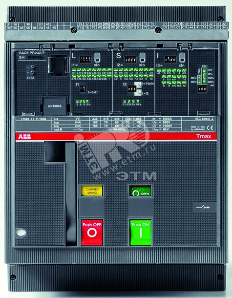 Выключатель автоматический T7S 1000 PR231/P I In=1000A 4p F F M артикул 1SDA062761R1 ABB ...