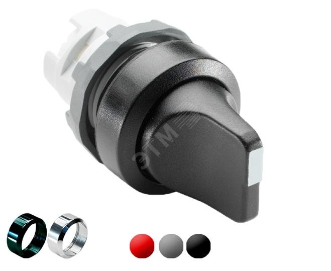 Переключатель M2SSV1-20B черный двухпозиционный для установки в вертикальные посты артикул ...