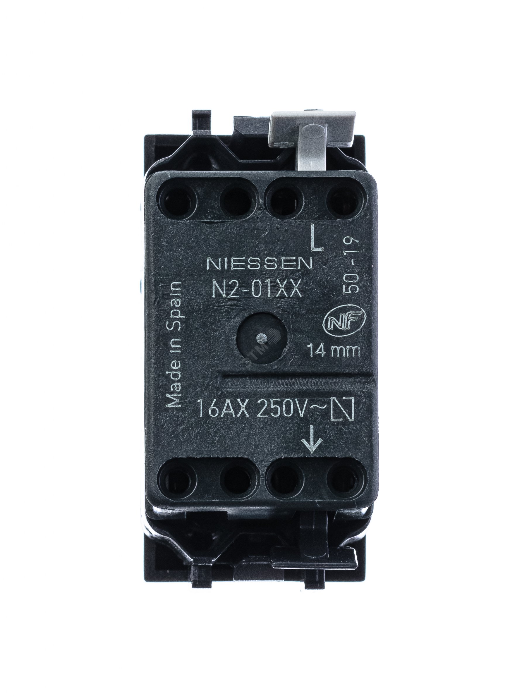 Выключатель одноклавишный, с клавишей, в рамку, 1модуль, антрацит артикул N2101 AN ABB - купить ...