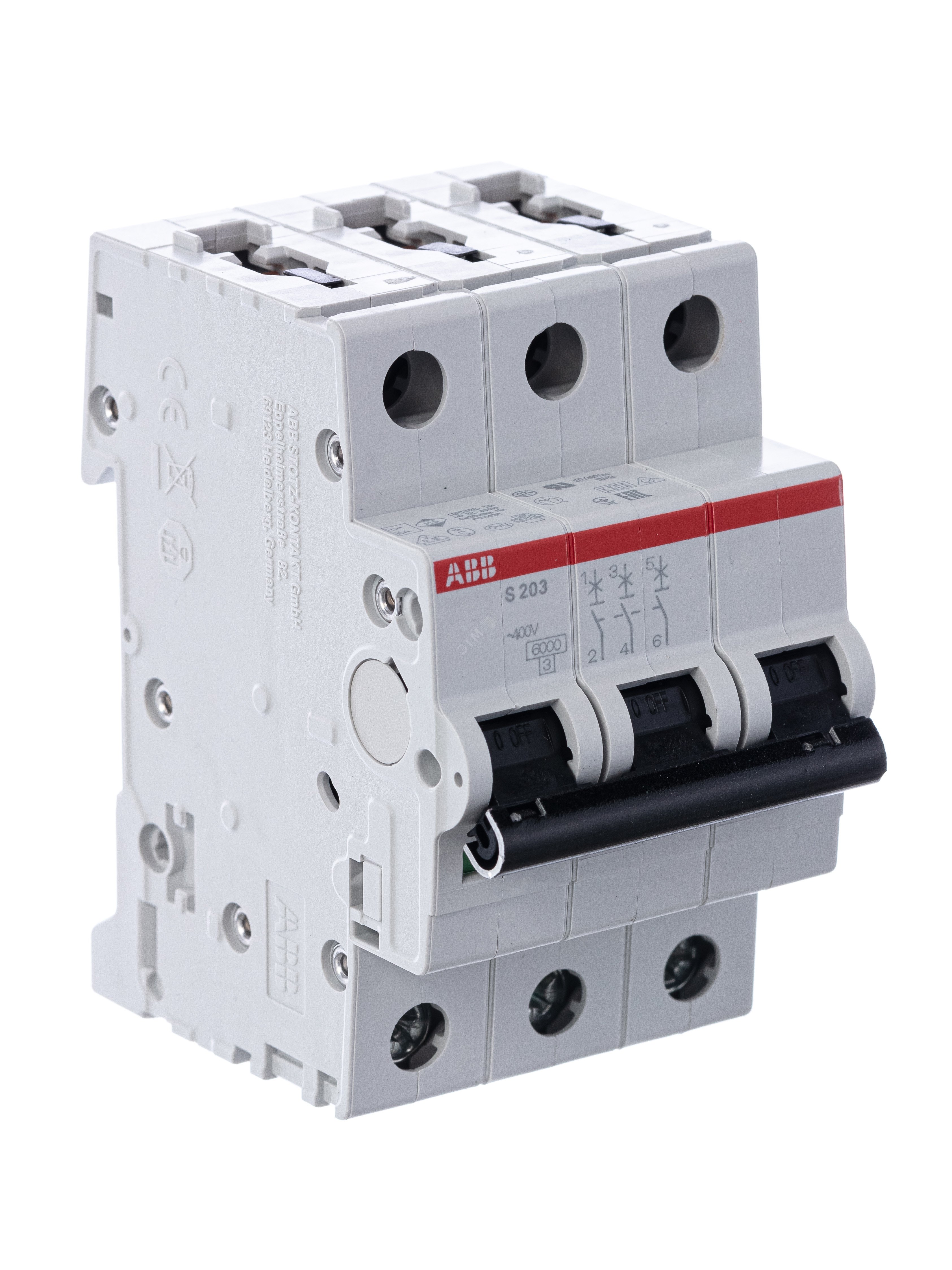 Выключатель автоматический трехполюсный 80А С S203 6кА артикул S203 C80 ABB - купить в Москве и ...