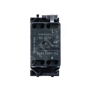 Выключатель одноклавишный, с клавишей, в рамку, 1модуль, антрацит артикул N2101 AN ABB - купить ...