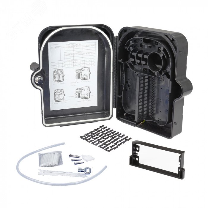 Кросс-муфта оптическая 24SC/48LC со съемными касс етами LGX box. чёрная ...