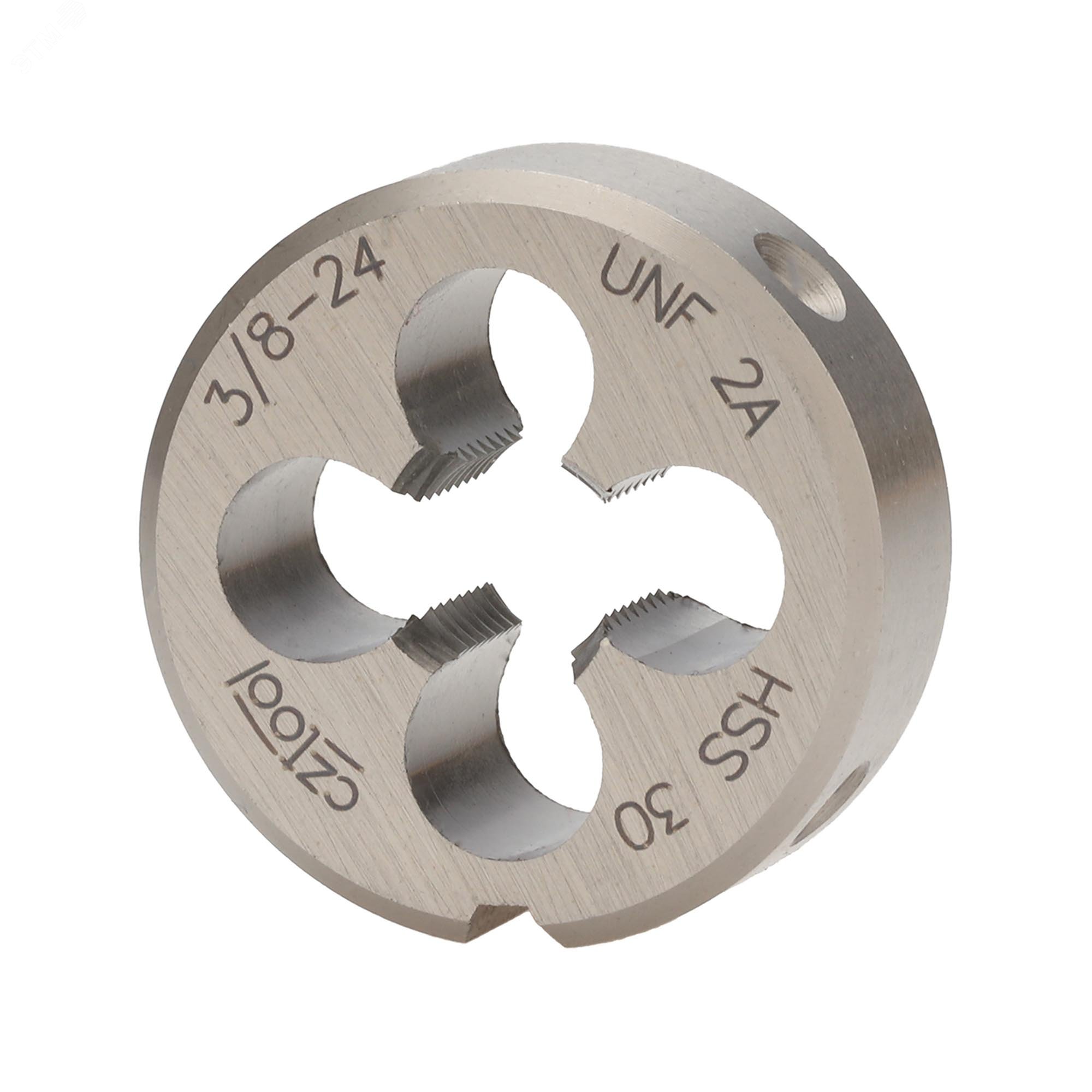 Плашка 3/8'' -24-UNF DINEN22568 HSS 2A 60 градусов 30x11мм (CzTool ...