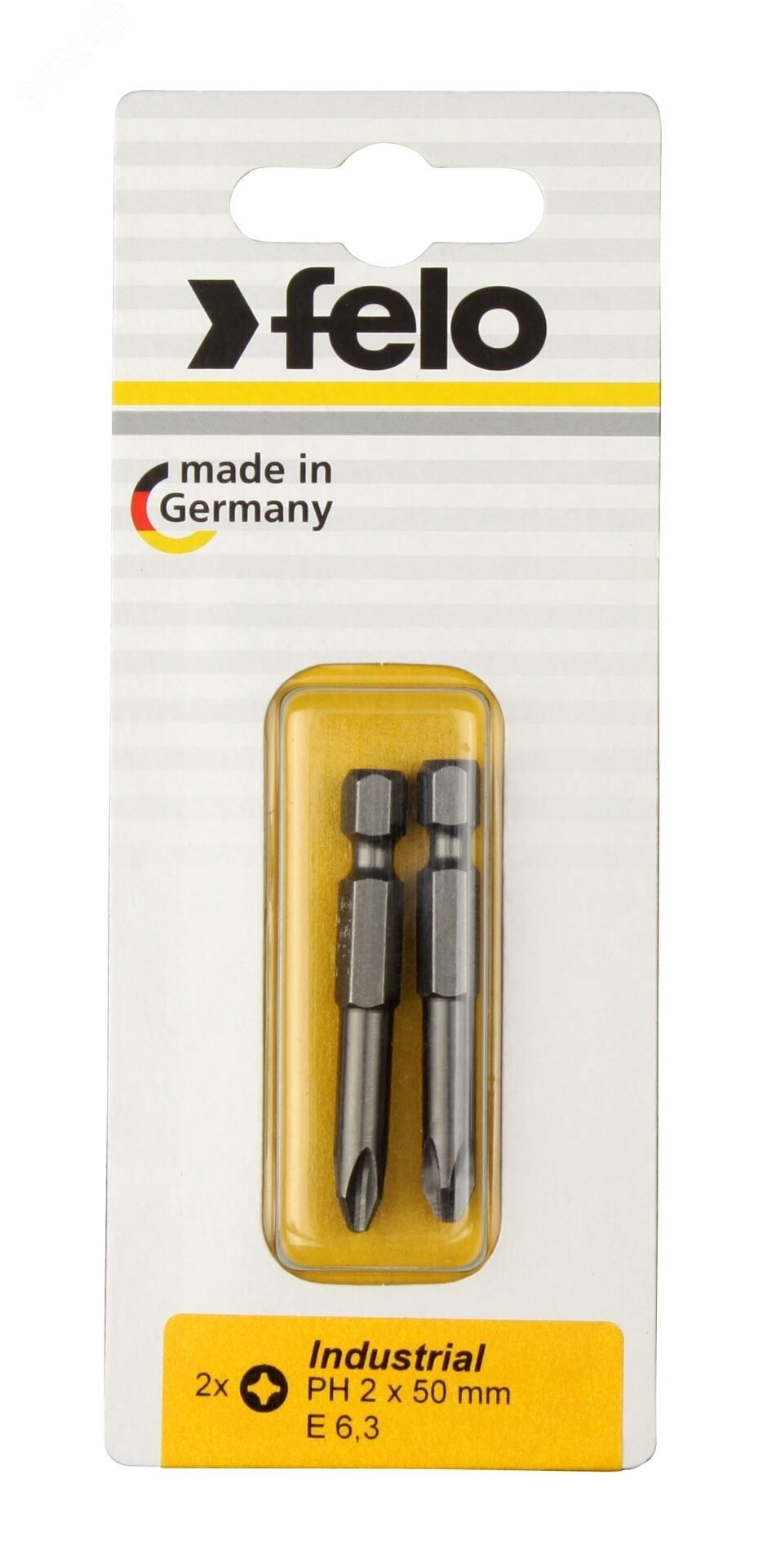 Бита крестовая PH 2X50, серия Industrial, 2 шт в блистере артикул ...