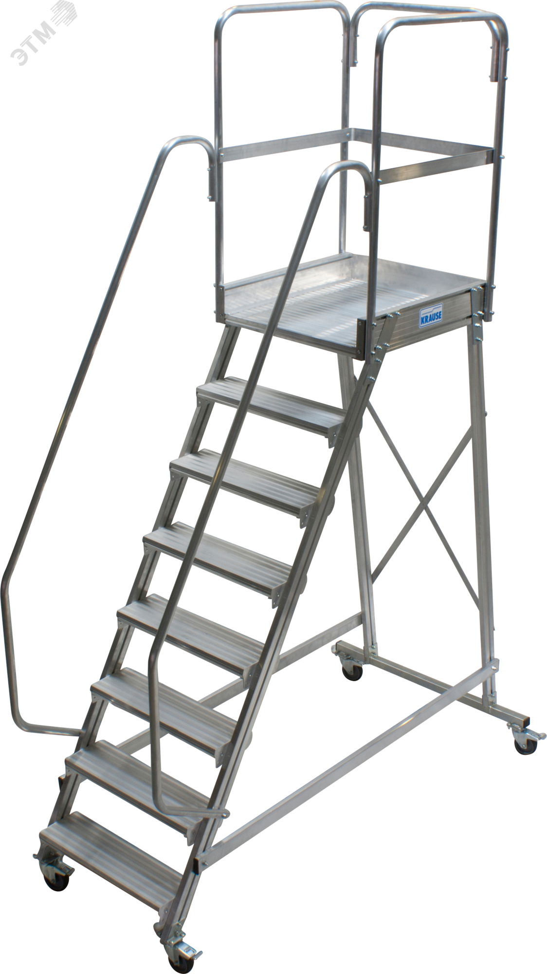 Лестница с площадкой 8 ступеней артикул 820068 KRAUSE - купить в Москве и РФ в интернет-магазине ...