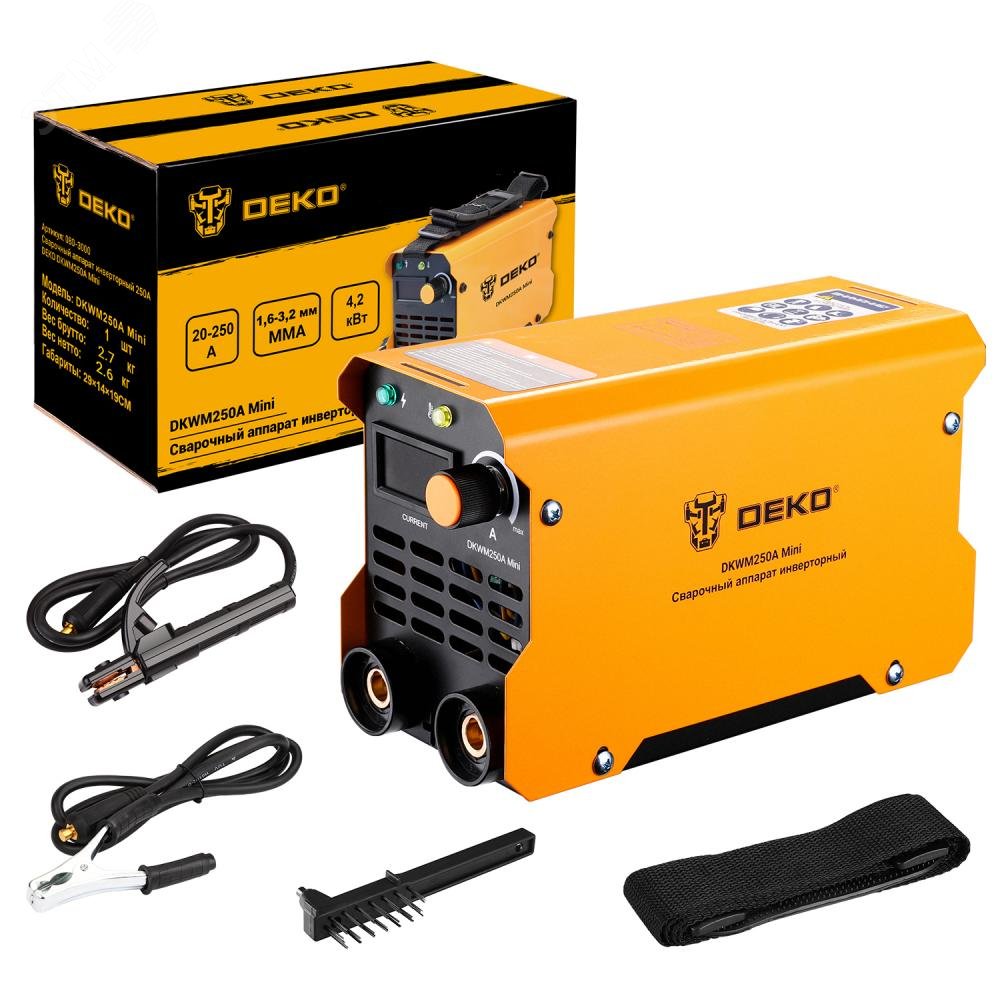 Инвертор сварочный ММА 250А DKWM250A Mini артикул 080-3000 Deko ...