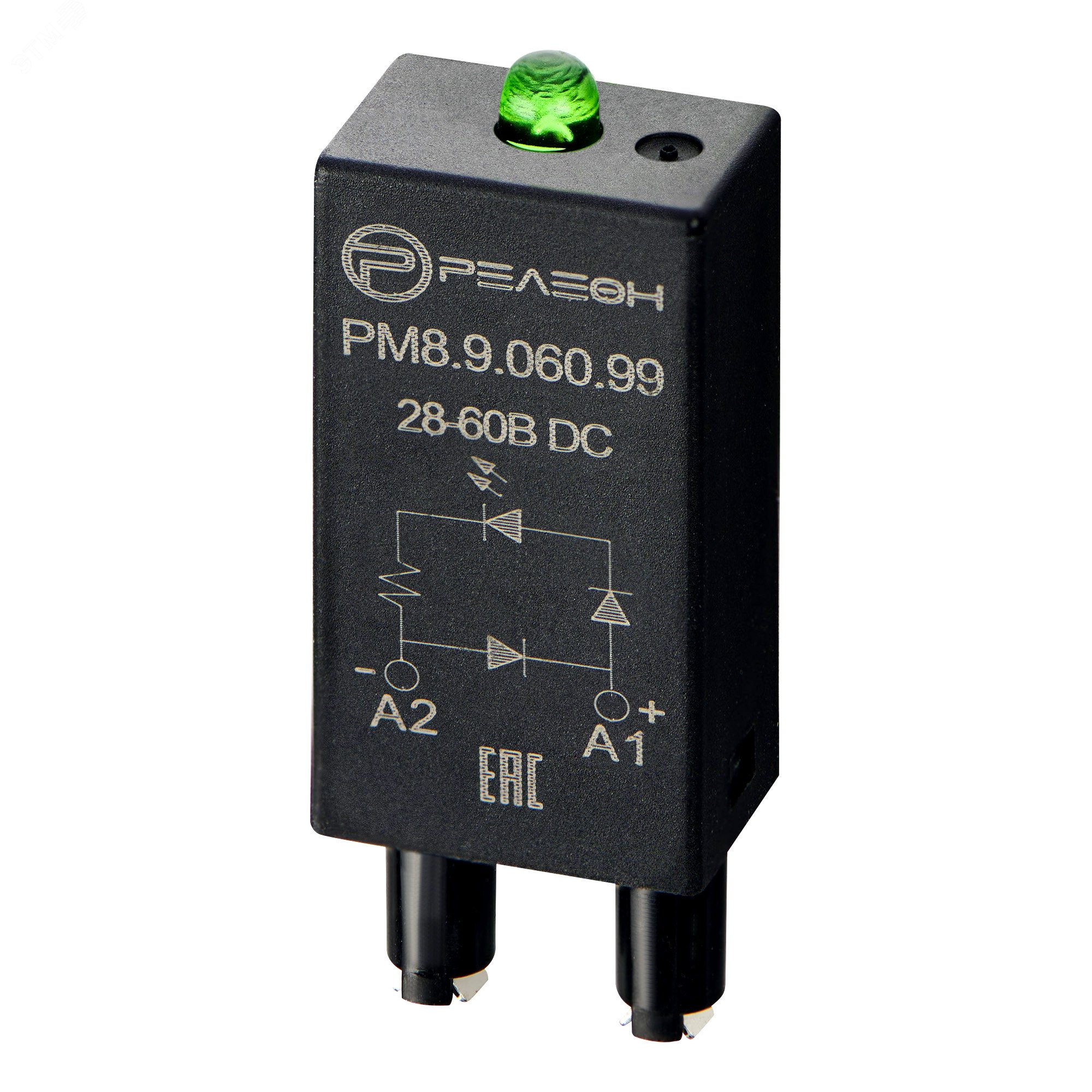 Модуль индикации и защиты, LED + Диод + A1 28-60В DC артикул PM8906099 ...