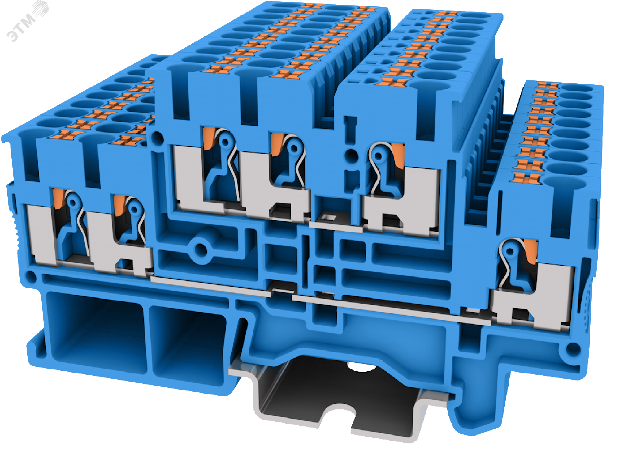 Клемма TP 2-уровневая, сечение 2,5 мм. кв., синяя артикул TPD2.5-3-BU ...