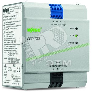 Источник питания Wago 24В, 10А артикул 787-732 WAGO - купить в Москве и ...