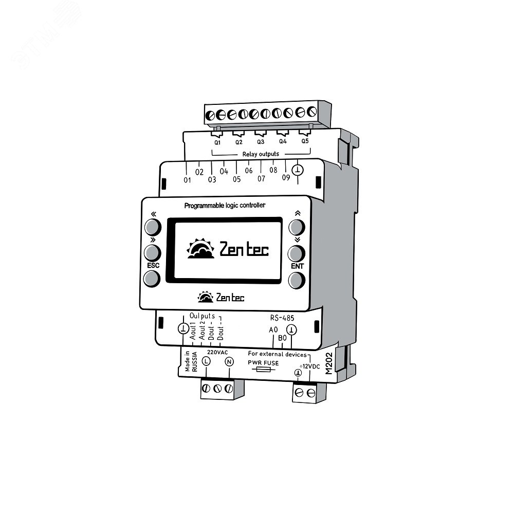 Контроллер программируемый логический M202 ZenTec артикул М202 ZenTec - купить в Москве и РФ по ...