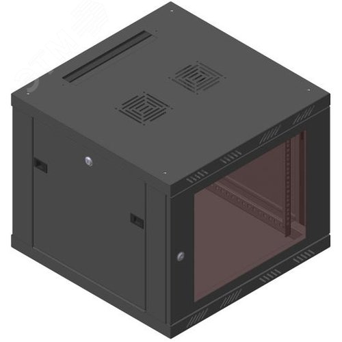Шкаф телекоммуникационный настенный 9U, стеклянная дверь, (500х600х450 ...