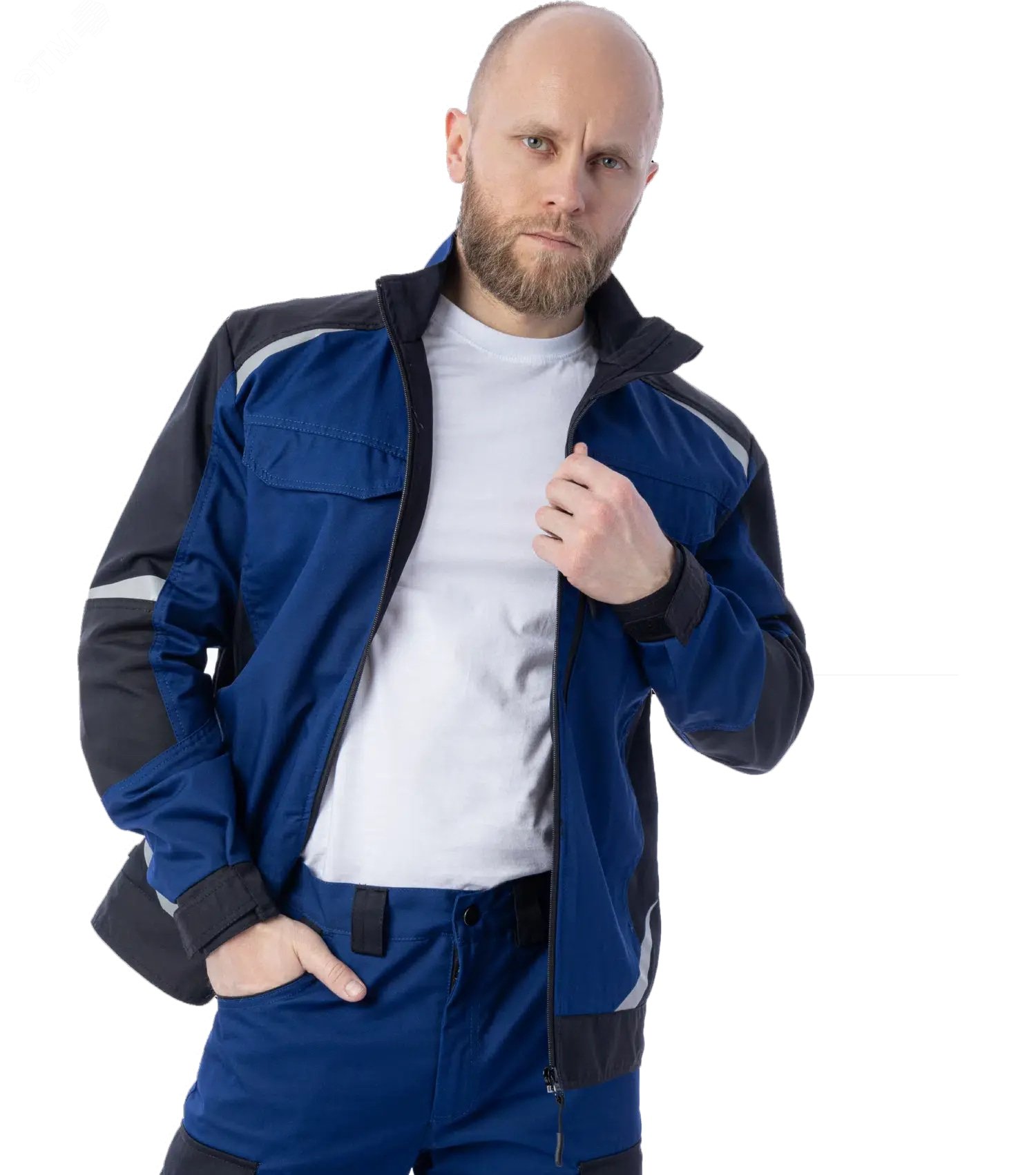 Куртка KS202, синий/черный (XL) артикул KS202 Brodeks - купить в Москве и РФ по цене 7300.00 руб ...