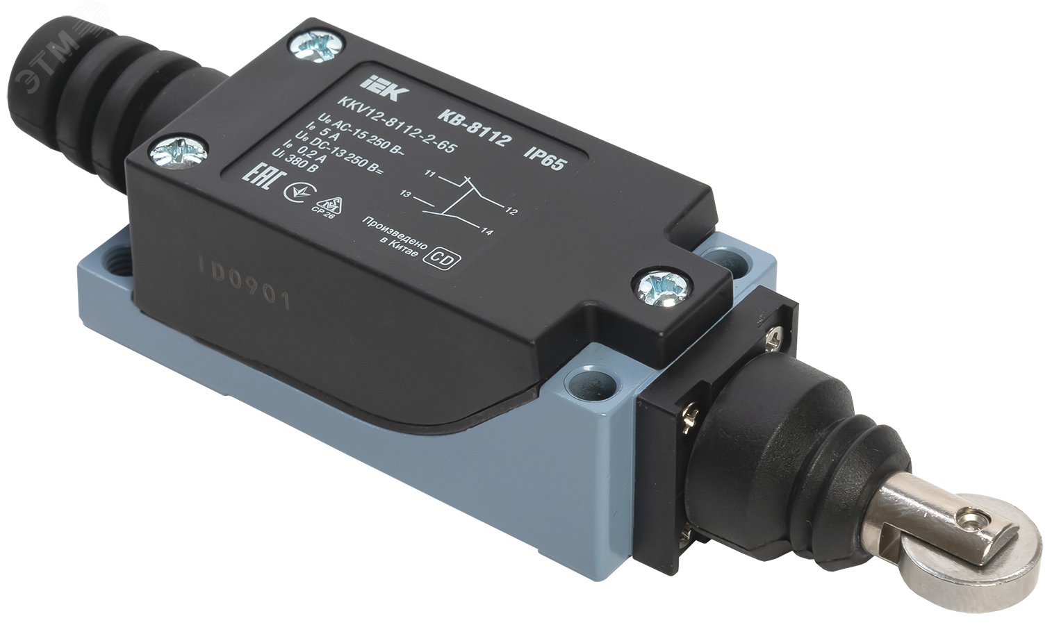 Выключатель концевой КВ-8112 толкатель с роликом IP65 артикул KKV12 ...