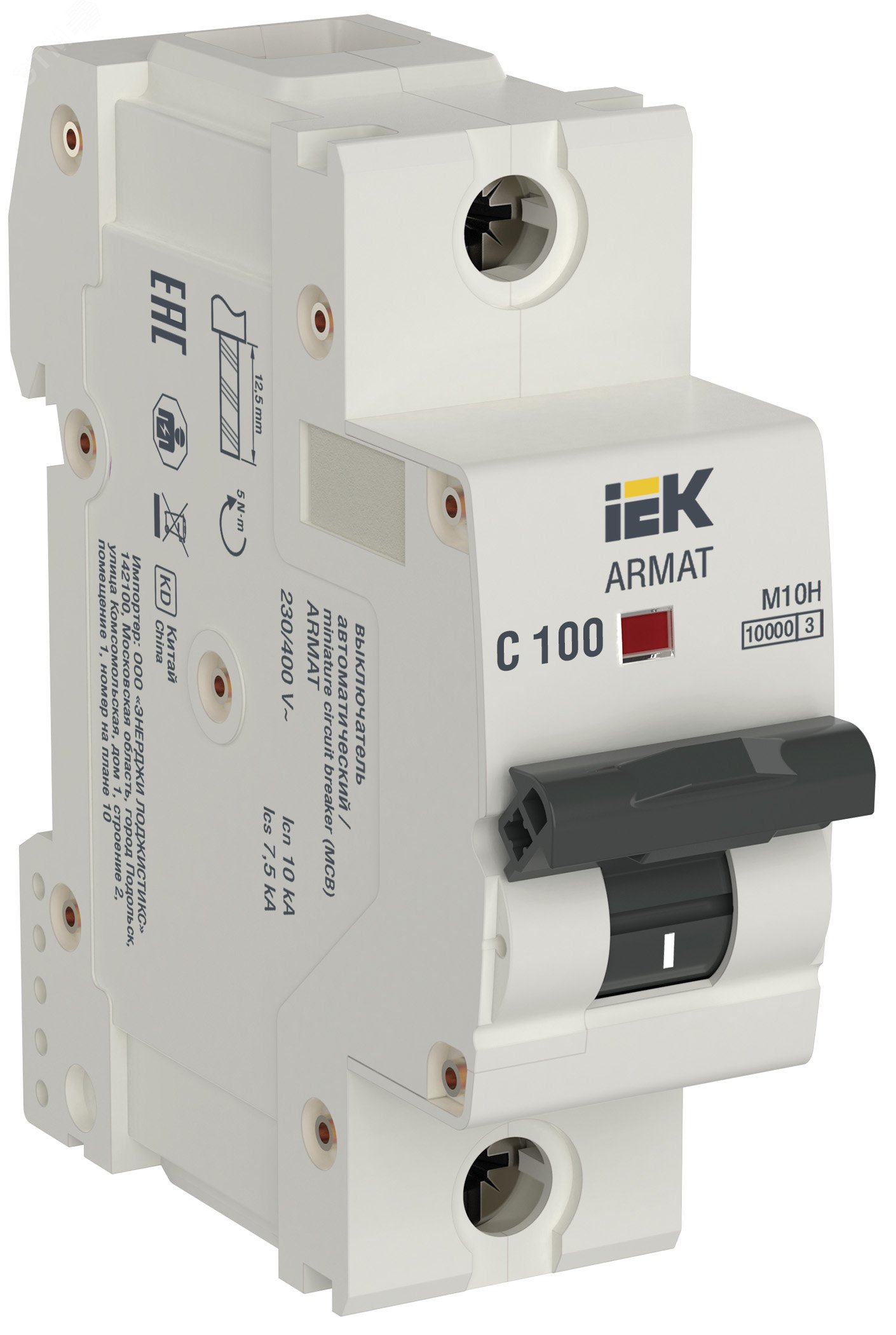 ARMAT Автоматический выключатель M10H 1P C 100A IEK артикул AR-M10H-1-C100 IEK - купить в Москве ...