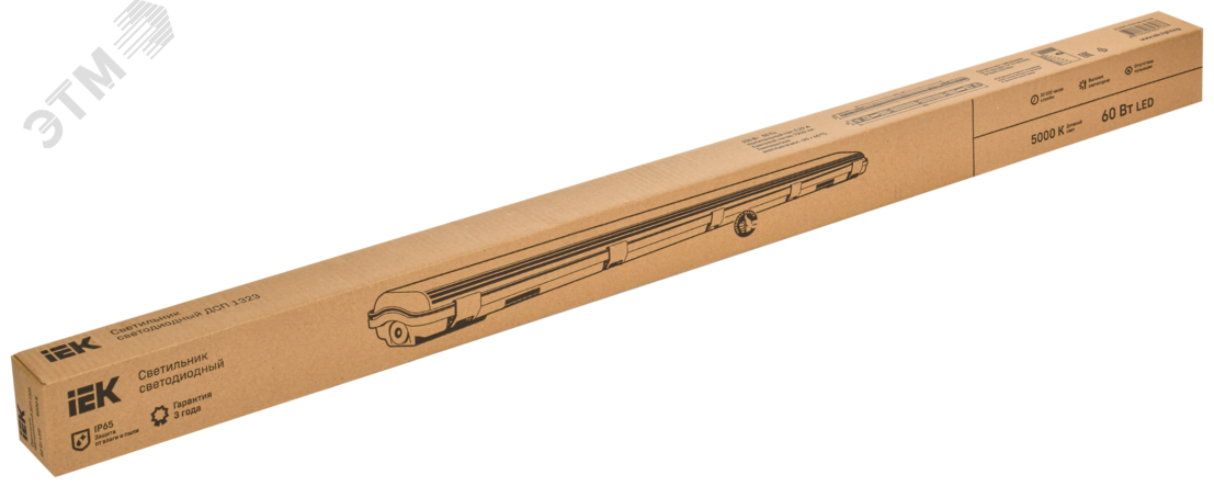 Светильник ДСП 1323 60Вт 5000К IP65 1200мм пласт. серый IEK артикул LT-DSP0-1323-060-50-K01 IEK ...