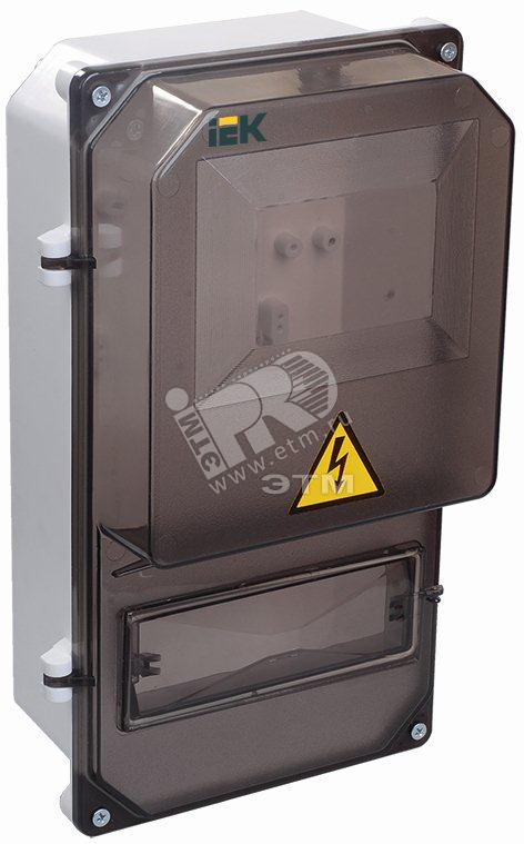 Щит учетно-распределительный навесной ЩУРн-П 3/8 пластиковый IP55 артикул MSP308I-3-55 IEK ...