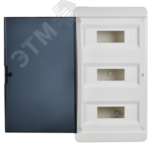 Корпус пластиковый встраиваемый на 36 модулей ЩРВ-П-36 IP41 TEKFOR черная прозрачная дверь ...