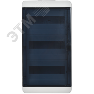 Корпус пластиковый навесной на 36 модулей КМПн-36 IP65 TEKFOR черная прозрачная дверь артикул ...