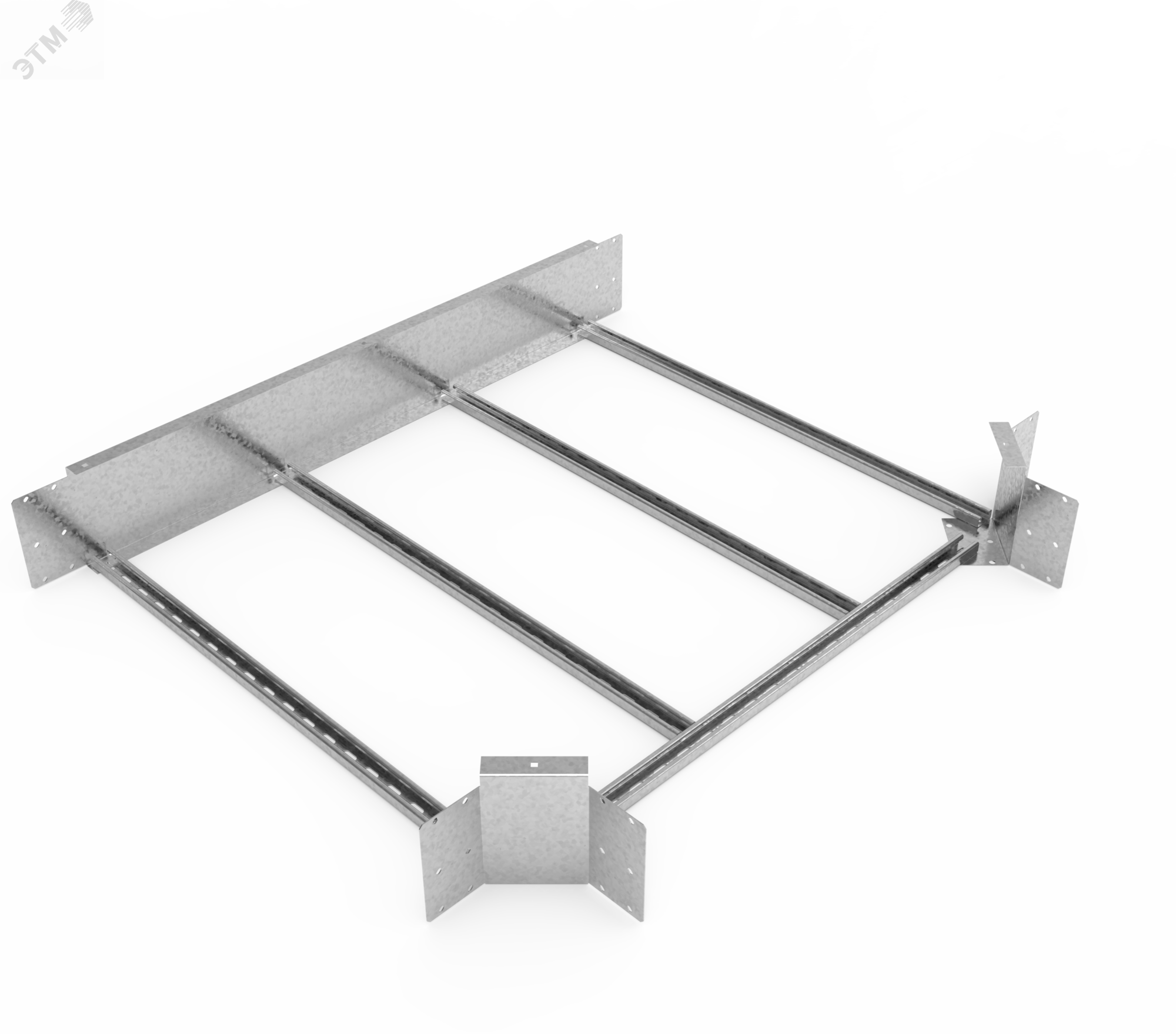 Кабельрост угловой с R=100 мм тройниковый горизонтальный РУ1ТГ.1000.200 ...